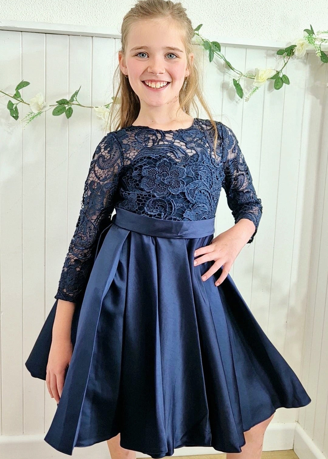 Little Girl Formal Dress - Navy Dress